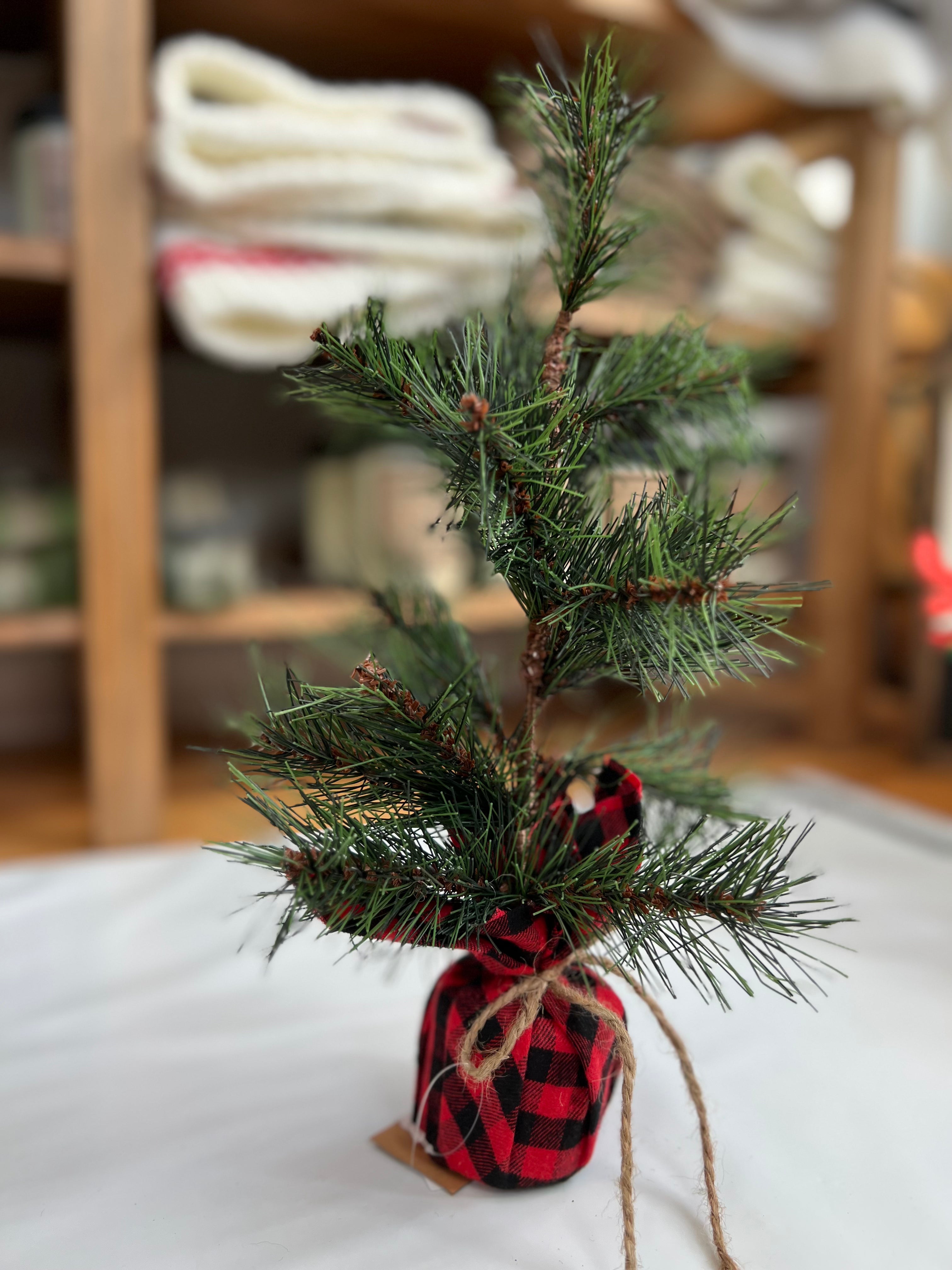 Red Buffalo Faux Pine Tree – A Bushel & A Peck